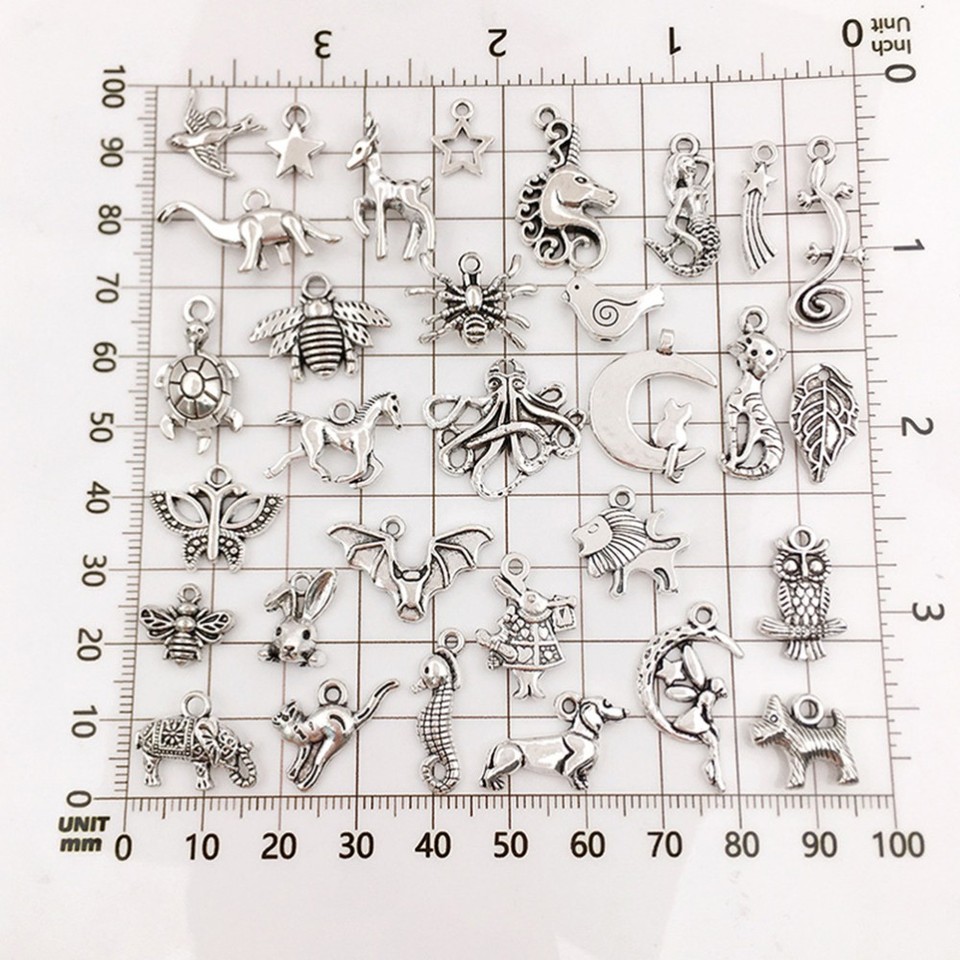 84pcs Antique Silver Alloy Pendants DIY Animals Charms Jewelry Making ...