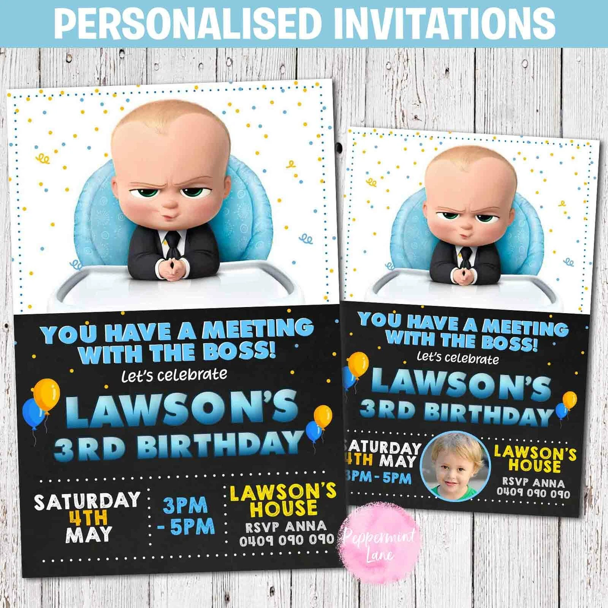 Boss Baby Jimbo Birthday Invitation Template Instant, 50% OFF