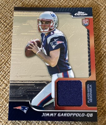 JIMMY GAROPPOLO RC 2014 TOPPS CHROME ROOKIE RELICS PATCH JERSEY ROOKIE ...
