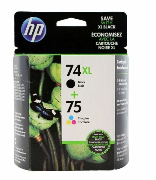 HP 74Xl/75XL (CZ139FN) Ink Cartridge - 2 Pack for sale online | eBay