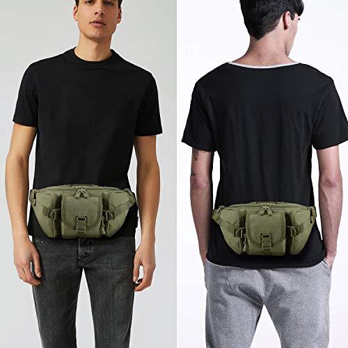 Tactical Fanny Pack Military Waist Bag Pack with USA Flag Patch Army ...