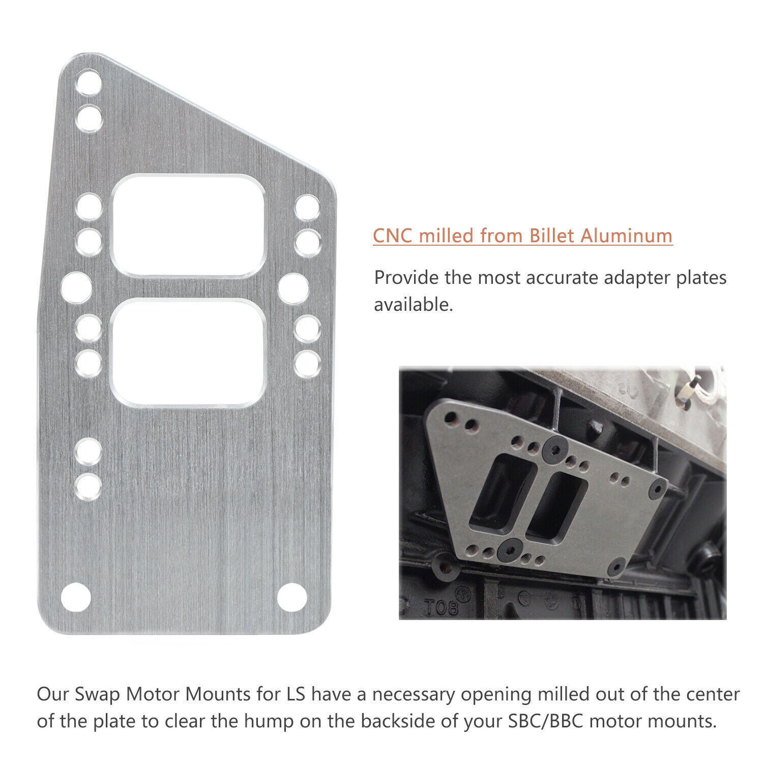 LS Engine Motor Mounts LS Swap Kit LS Conversion Adapter Plates LS1 LS3 ...