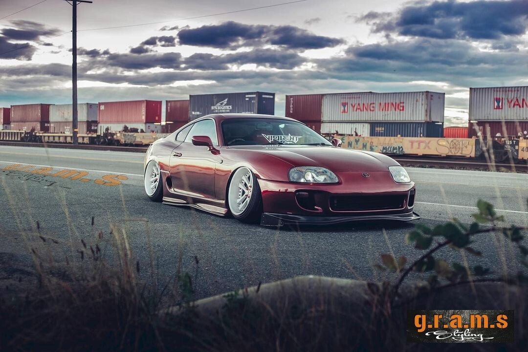 Toyota Supra CARBON FIBRE Ridox Style Front Splitter Lip + to fit OEM ...