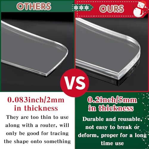 3 Pcs Christmas Elk Router Templates for Woodworking Acrylic Cutting ...