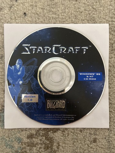 🔥StarCraft PC Game Disc Only Windows 98/95/NT Vintage 1998 Ver 1.0. See ...