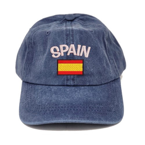 Spain flag embroidered dad hat, National flag embroidered baseball cap ...