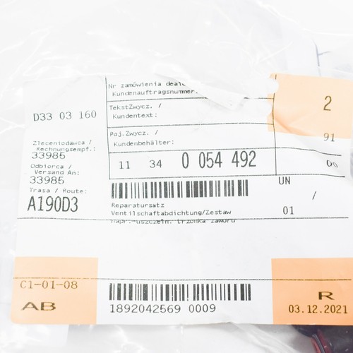 NEW BMW 5 GRAN TURISMO F07 VALVE SEAL REPAIR KIT 11340054492 11-19 ...