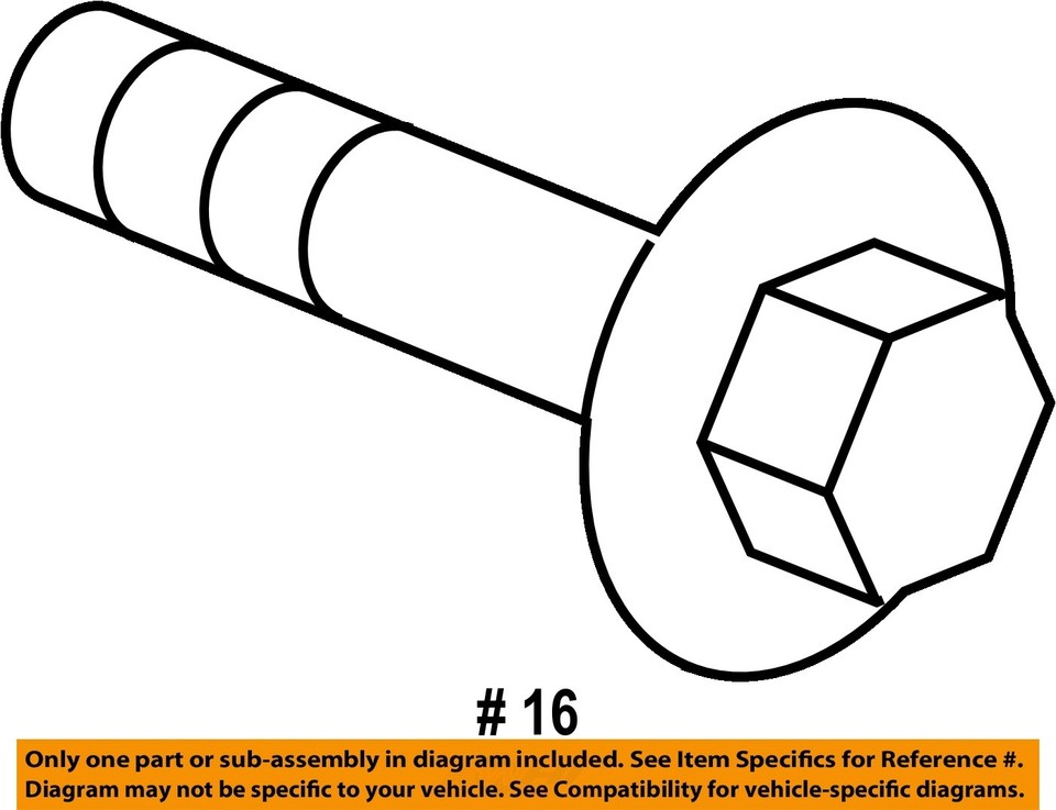 GM OEM 04-24 Ion Rear Bumper Bumper Components-Impact Bar Bolt 11547526 ...