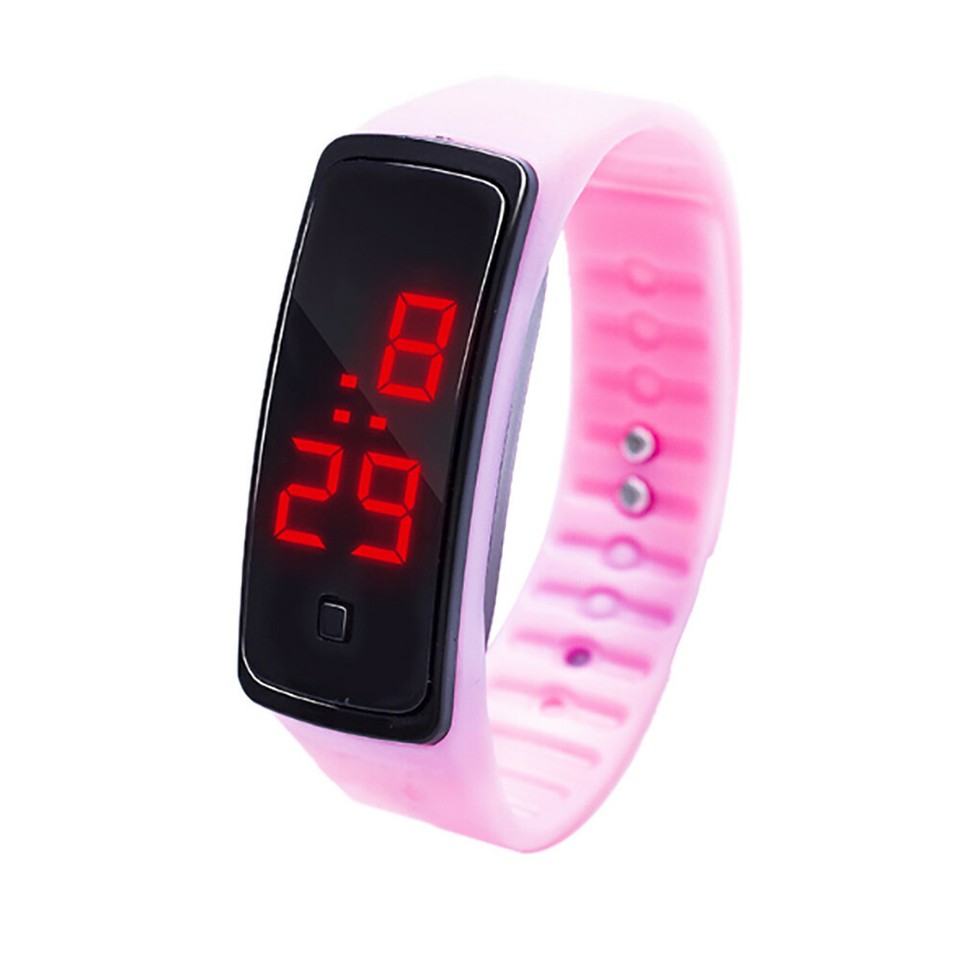 LED Digital Display Bracelet Watch Children Kids Students Silica Gel ...