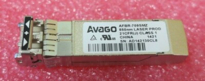 AVAGO SFP AFBR-709SMZ 10Gb Ethernet, 850 nm, 10GBASE-SR/SW, SFP+ ...