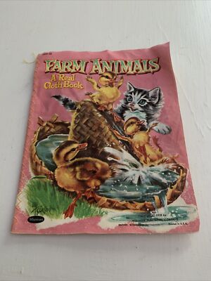 VTG 1959 FARM ANIMALS A Real Cloth Book Whitman 2259:25 | eBay