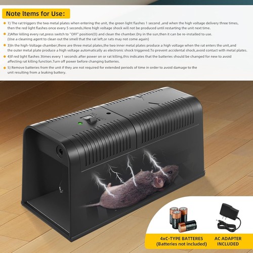 Effective Electric Rat Traps with Anti-Escape Feature 883148476506| eBay