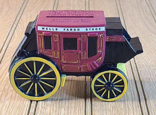 1998 Wells Fargo Stage Coach Coin Bank Cast Iron Without Key | eBay