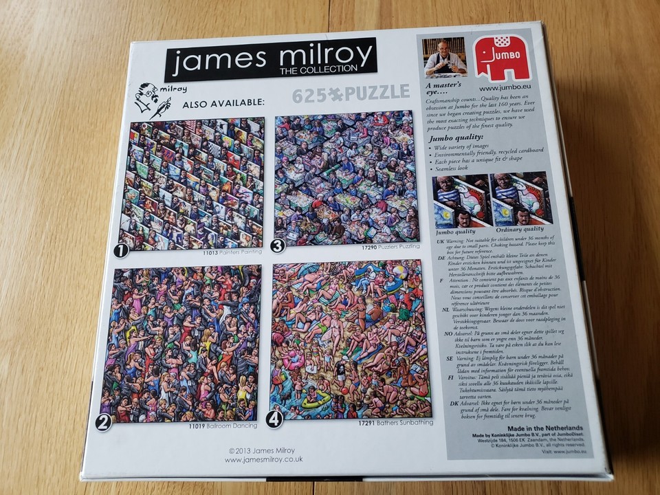 625 Piece Puzzle - James Milroy "Puzzlers Puzzling" Jumbo 2013 Complete ...