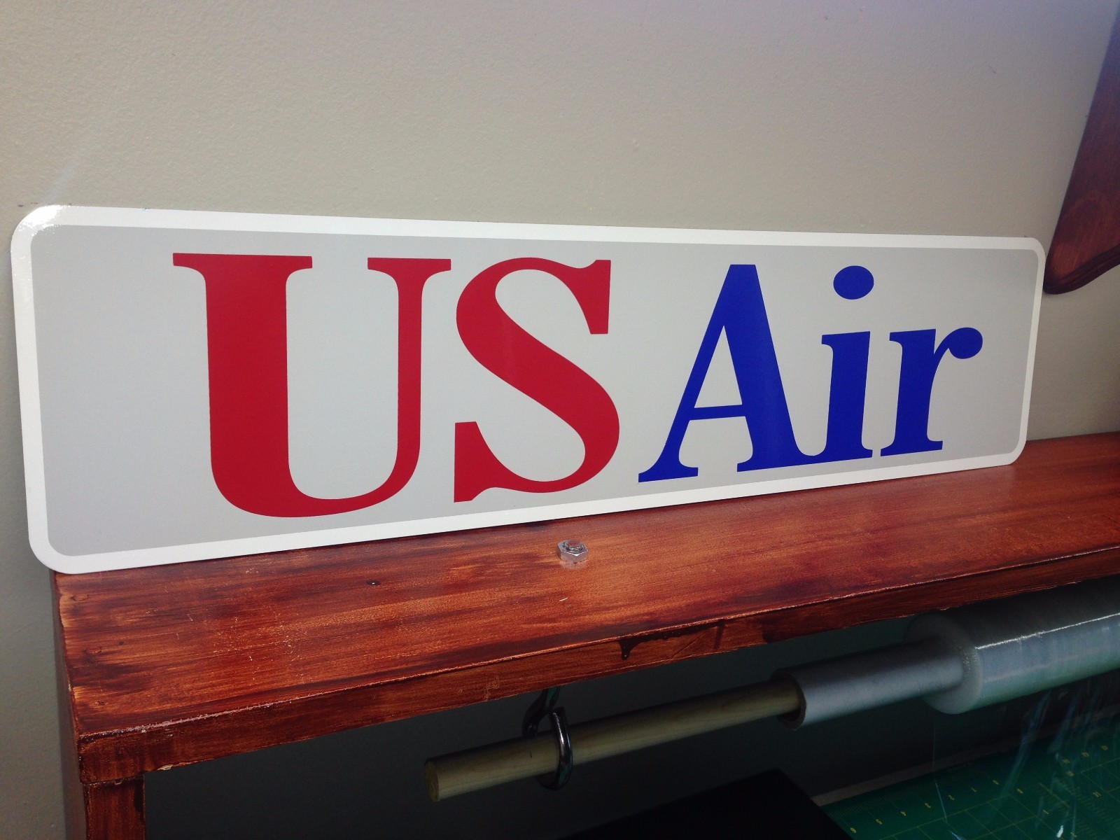 USair Vintage style logo metal sign, Collectable, Memorabilia 6" x 24 ...