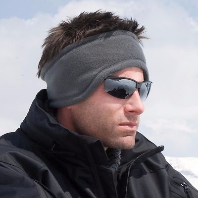 Fleece Headband Soft Winter Warm Hat Ear Muff Warmer Ski Snowboard Mens ...