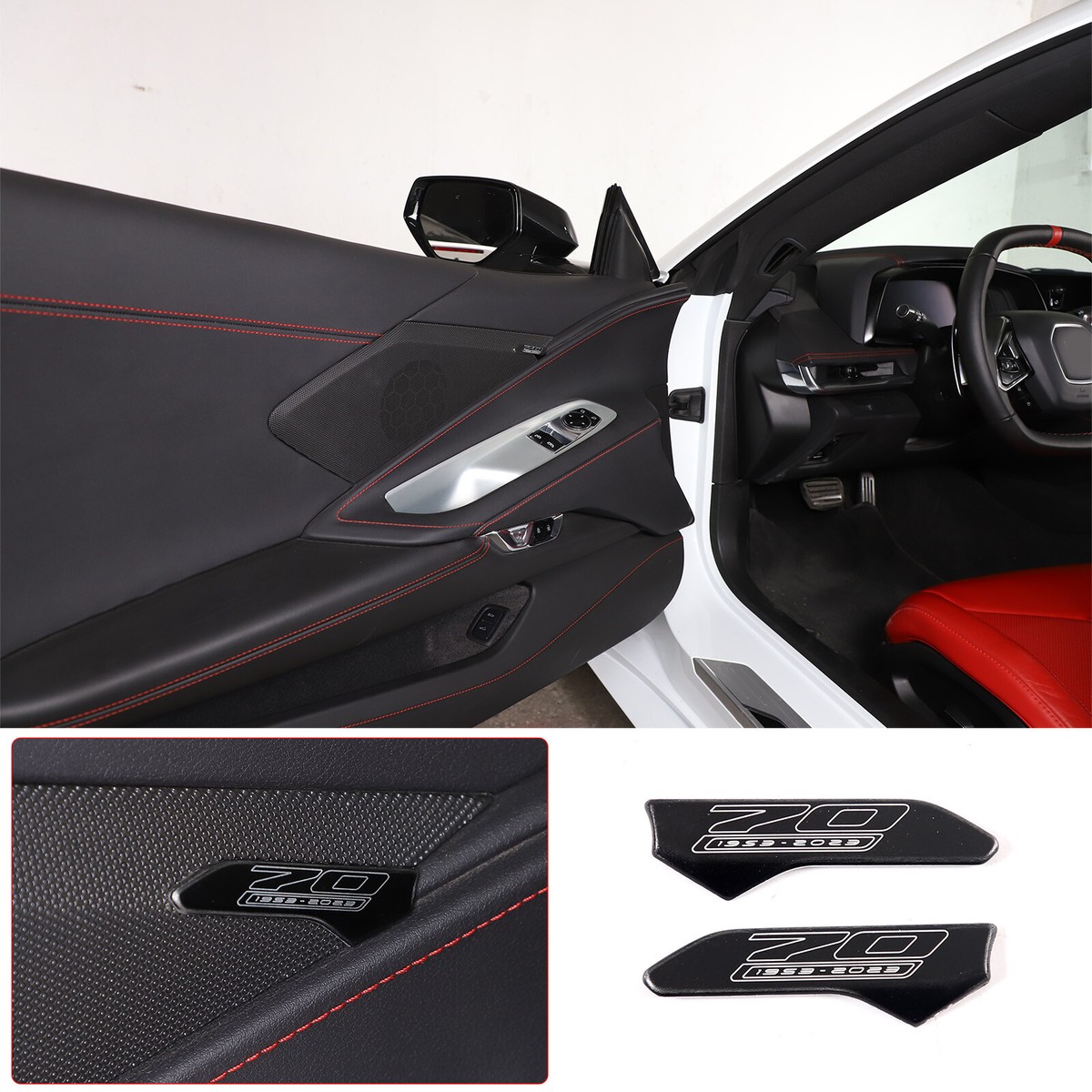 Corvette C8 Car Cover Carbon Fiber Door Speaker Covers For Chevrolet ...