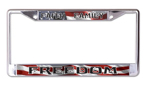 Faith Family Freedom Chrome License Plate Frame | eBay