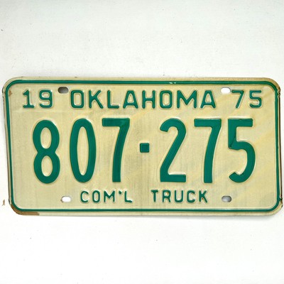 1975 United States Oklahoma Tulsa County Passenger License Plate ZJ ...