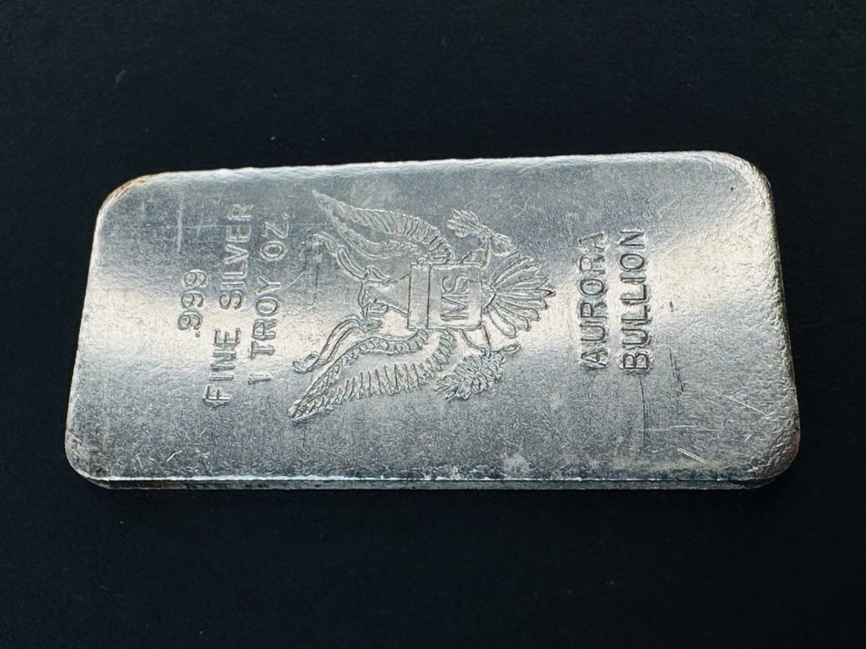 Old Vintage Aurora Bullion 1 oz .999 MS Silver Eagle Colorado ...