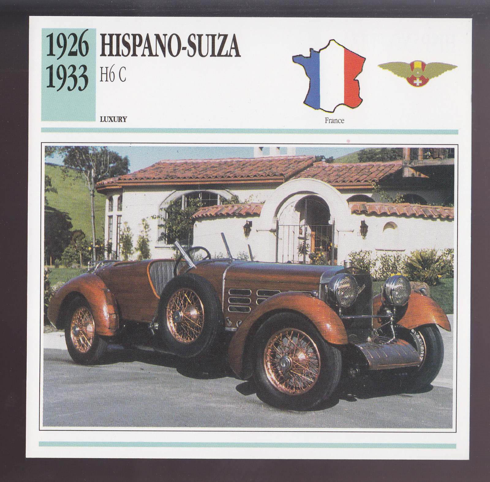 1926-1933 Hispano-Suiza H6 C Marc Birkigt France Car Photo Spec Sheet ...