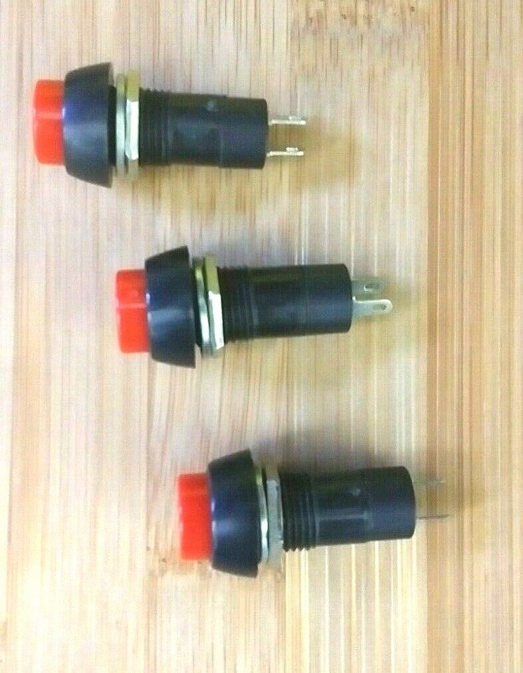 3 Red BBT Heavy Duty 12 Volt On/Off Push Button RV Switches | eBay