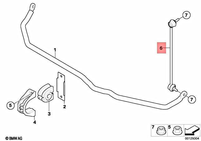 Genuine BMW E65 E66 Sedan Swing Support front Right OEM 31306781546 | eBay