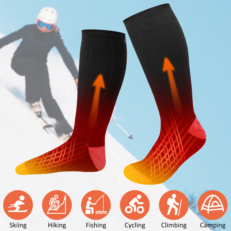 5V Electric Heated Socks w/ Rechargeable Battery Foot Winter Warm ...