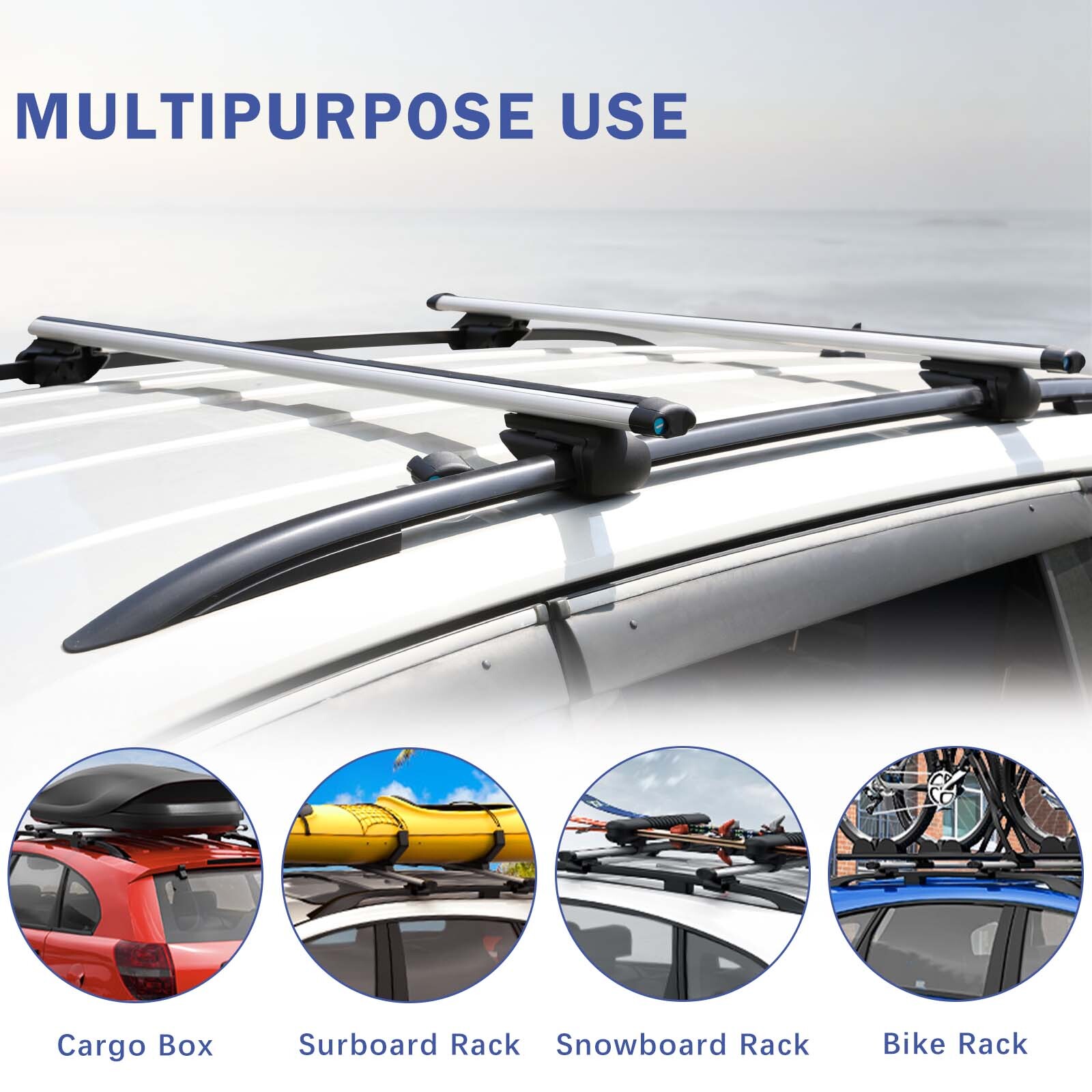 For Mazda CX-5 CX-7 CX-6 48" Roof Rack Cross Bar Luggage Cargo Carrier ...
