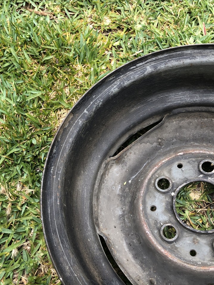 MERCEDES 13” 190SL 190D W110 W121 W111 RARE STRAIGHT STEEL RIM WHEEL ...