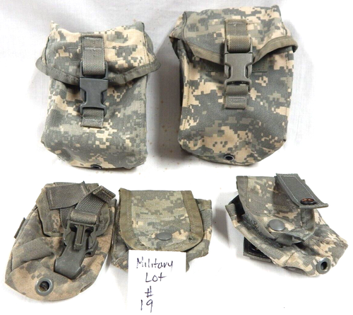 Lot of 5 pc US GI Army Military Kit Bag Pouch IFAK Molle II ACU Camo ...