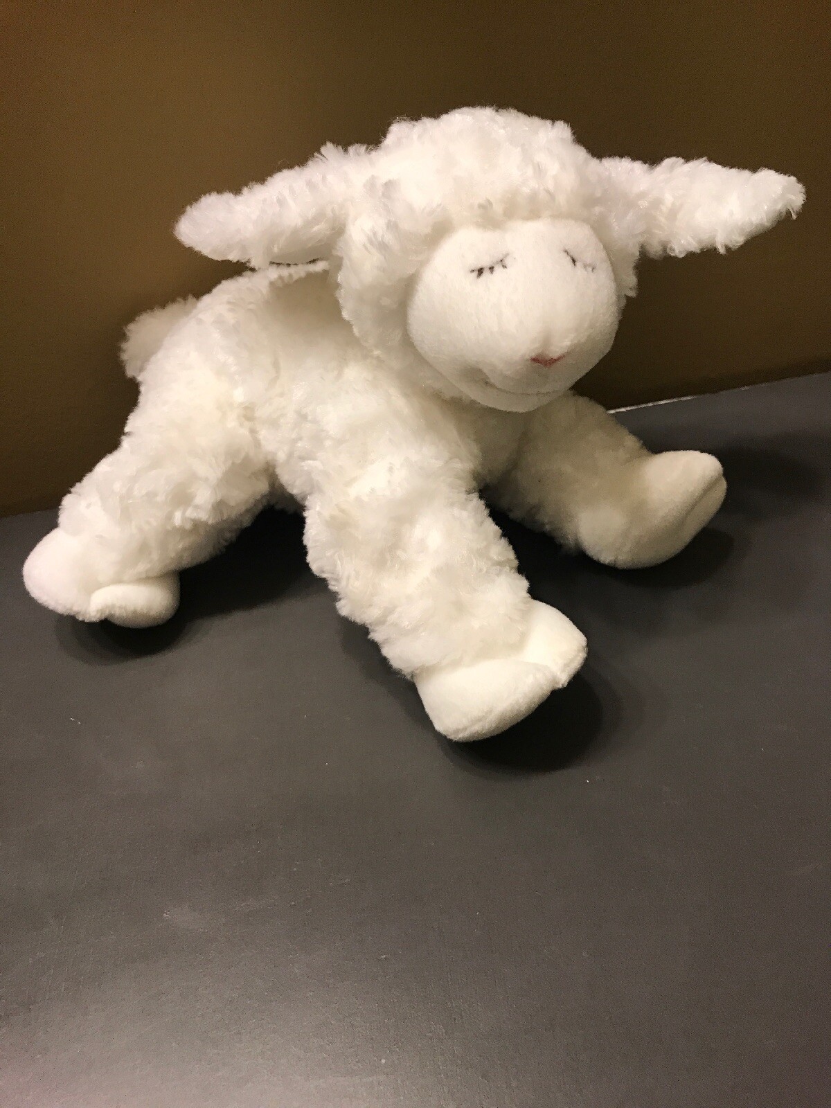 Gund Baby Lamb Plush White *Winky* 058133 Small Sheep Rattle Toy Soft 6 ...