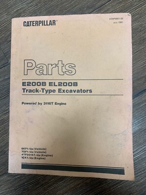 CATERPILLAR E200B EL200B TRACK-TYPE EXCAVATORS COMPLETE PARTS BOOK | eBay