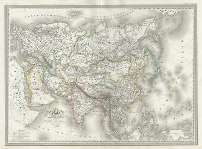 1860 Dufour Map of Asia | eBay