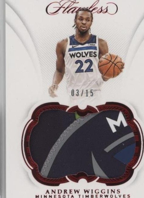 2018-19 Panini Flawless - Patches Andrew Wiggins #P-AWG Ruby /15 (MEM ...