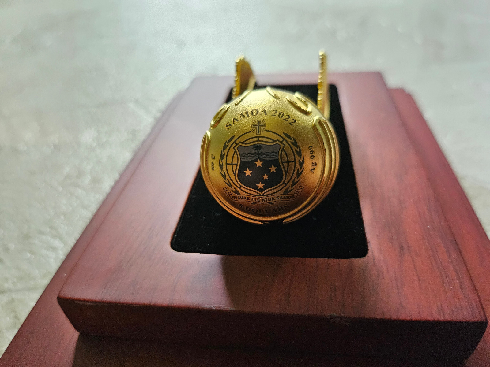 2022 Samoa $5 HARRY POTTER GOLDEN SNITCH 3 Oz Silver 3D Coin .999 WITH ...