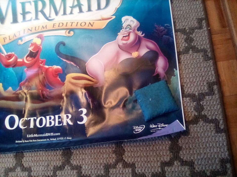 WALT DISNEY " THE LITTLE MERMAID " BUS SHELTER MOVIE POSTER 48 x 72 | eBay