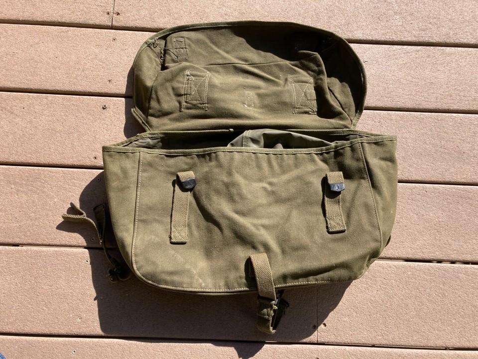Original US Military Issue M-1944 Cargo Field Pack Lower Bag OD Green ...
