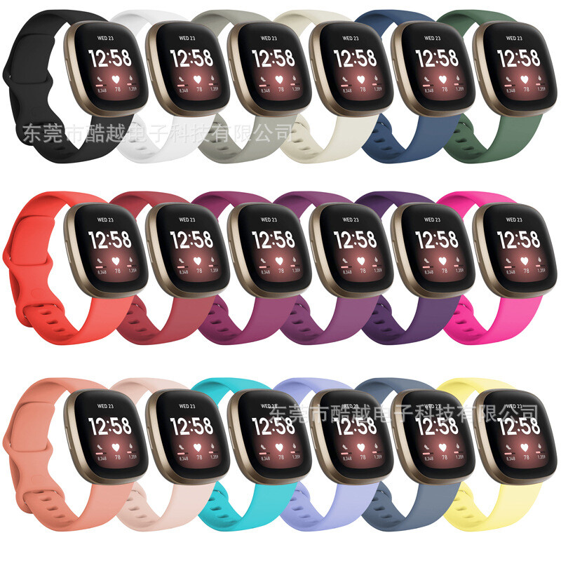 For Fitbit Versa 3 / Fitbit Sense Watch Band Wrist Strap Silicone Sport ...