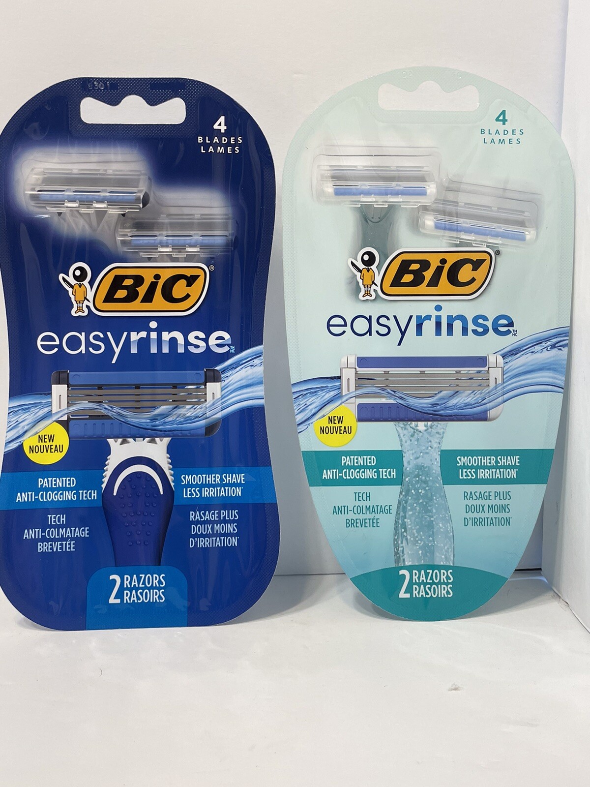 BIC Easy Rinse Women's And men’s Disposable 4-Blade Razors Lot Of 2 | eBay