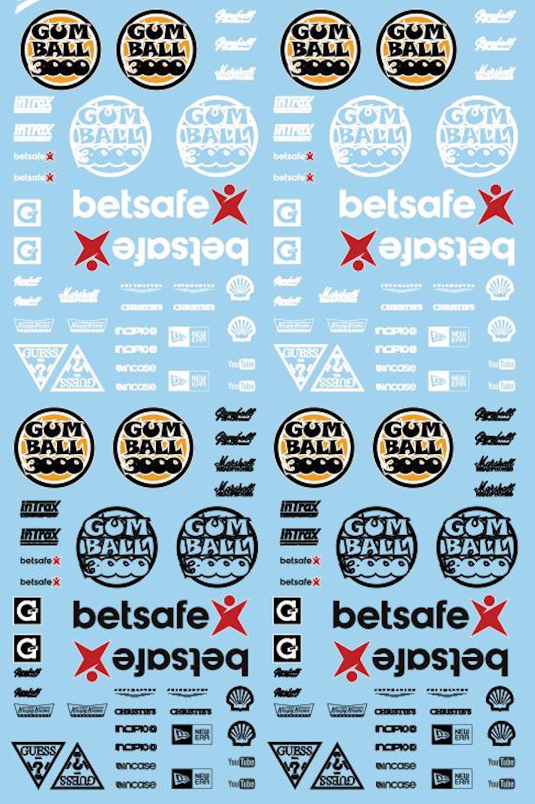 Porsche Gumball 3000 Rallye Decals Street Racing 1:87 Decal | eBay