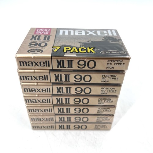 Maxell XLII 90 High Bias XL II Audio Cassette Tapes 90 Minutes - 7 PACK ...