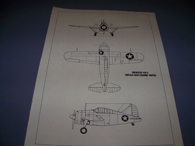 VINTAGE..BREWSTER F2A-2 BUFFALO NAVY..4-VIEWS/DETAILS..RARE! (367A) | eBay