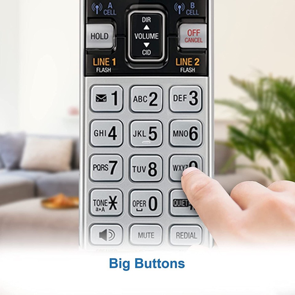 AT&T 2 Line Cordless Intercom Paging Dual Conference Phone System ...