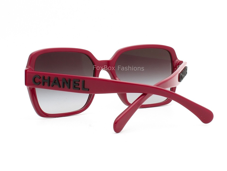 Chanel Sunglasses ch5408-A 1769/S6 Bordeaux Red Black Logo (No Case) | eBay