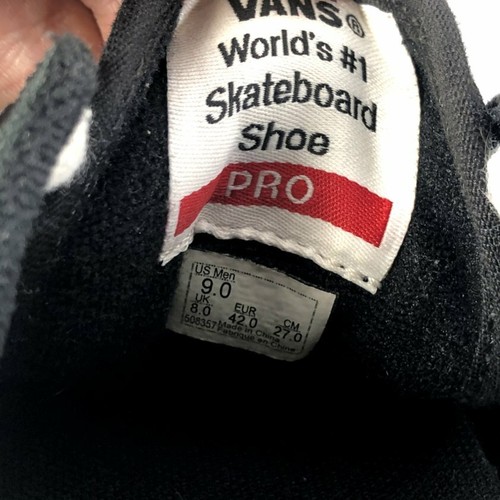 VANS Black Suede White Canvas Skateboard Pro # 508357 Shoes Sneakers ...