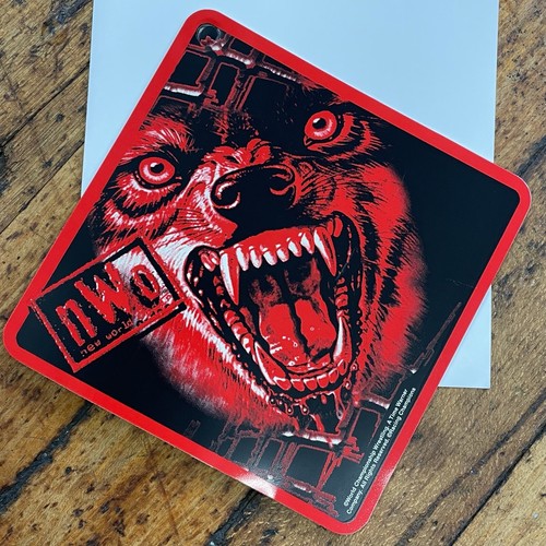 WCW ~ NWO ~ WOLFPACK ~ MIP Wrestling Vinyl Window Waver ( Suction Cup ...