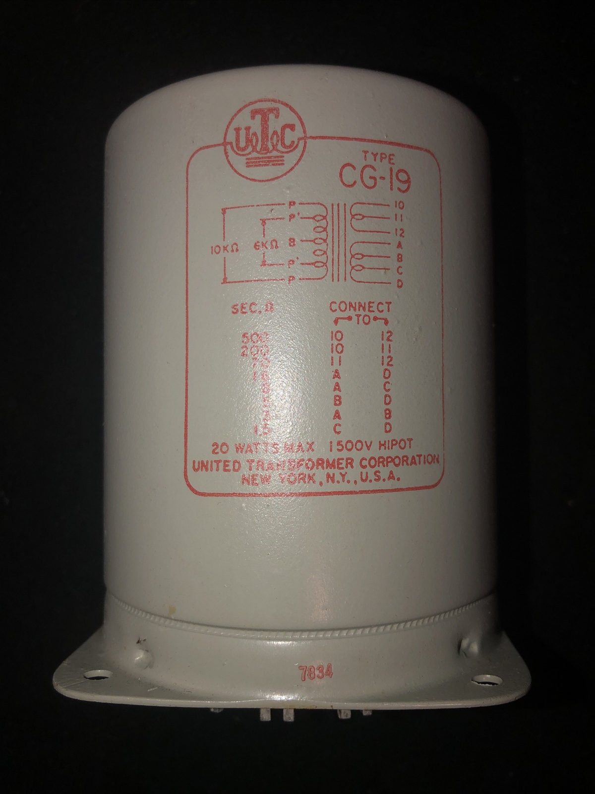 New-Open Box Vintage TRW UTC CG-19 OUTPUT TRANSFORMER | eBay