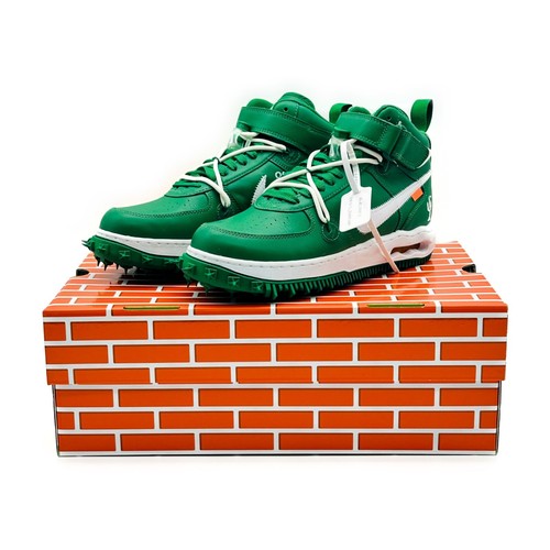 DR0500-300 Off-White Nike Air Force 1 Mid SP LTHR Pine Green White (Men ...