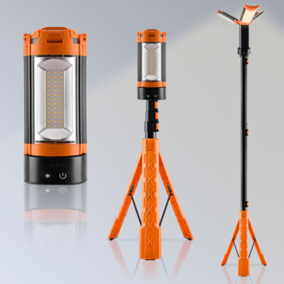 Rechargeable LED Work Light Tripod Stand Camping Site Emergency Light ...